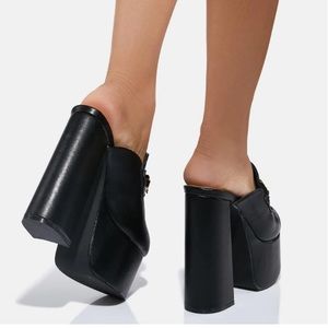 Dolls Kill | Shoes | Dolls Kill Noir Of Course I Did Platform Mules 7 2 ...